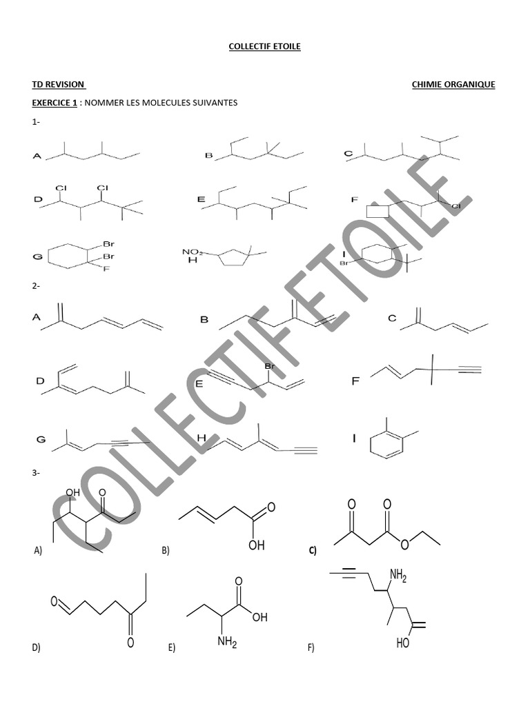 TD Revision Chimie Orga | PDF