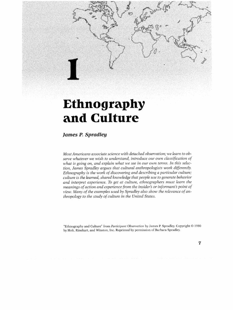 Ethnography and Culture | PDF