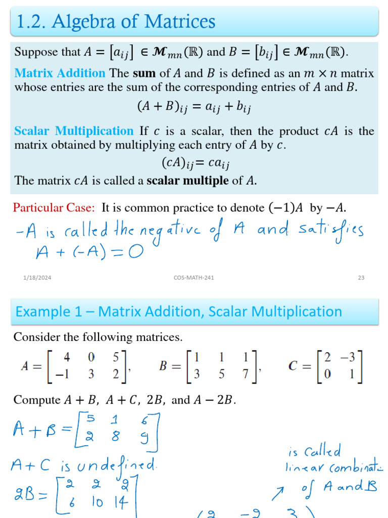 Lecture2 MATH 241 Thursday January 18th | PDF