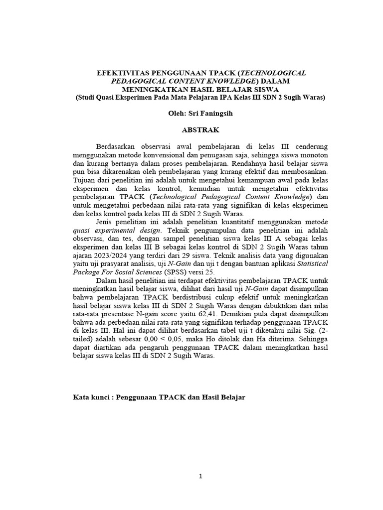 Done Skripsi Sri Faningsih | PDF