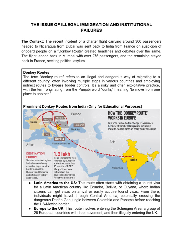 The Issue of Illegal Immigration and Institutional Failures | PDF ...