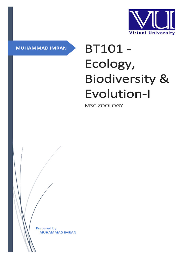 BT101 - Ecology, Biodiversity & Evolution-I (Mergerd PPT Handouts 1 To ... BT101 - Ecology, Biodiversity & Evolution-I (Mergerd PPT Handouts 1 To ...