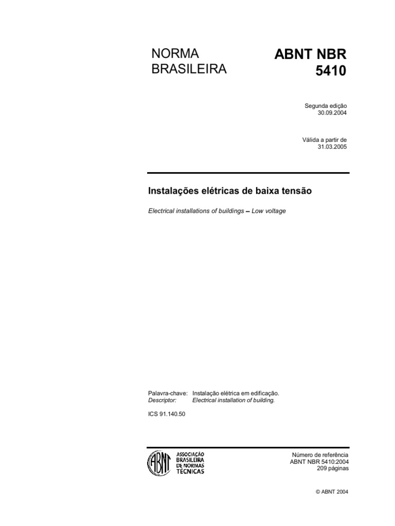 (1library - Org) Abnt NBR 5410 | PDF