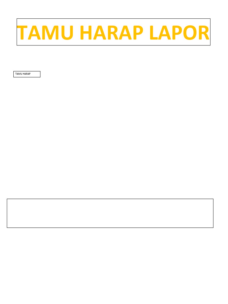 Tamu Harap Lapor | PDF