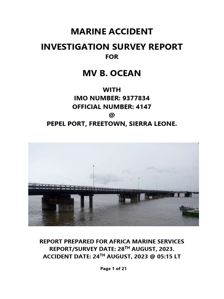 Marine Accident Survey Analysis | PDF | Ships | Shipping