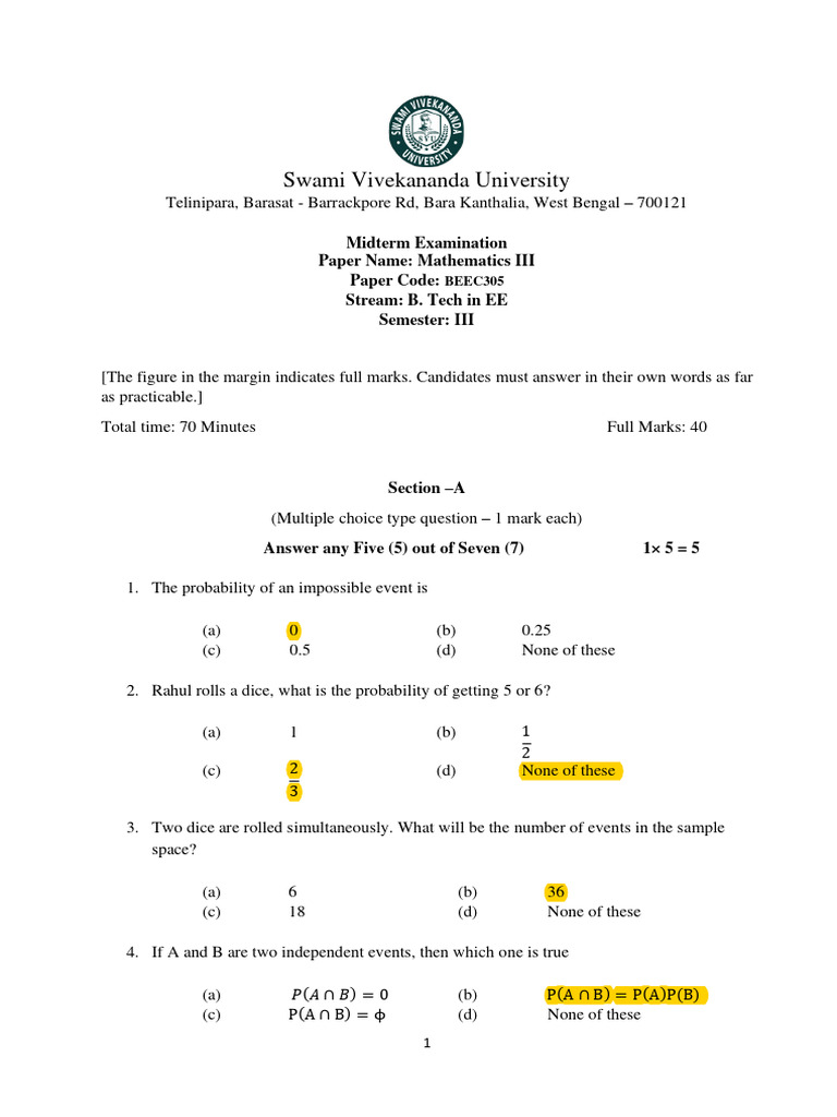 Mathematics III | PDF