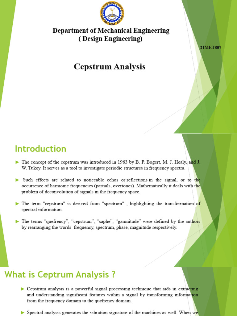 Cepstrum Analysis | Download Free PDF | Applied Mathematics | Signal ...