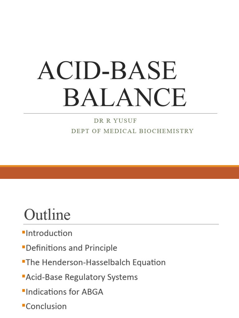 Acid-Base Balance | PDF | Acid Dissociation Constant | Acid