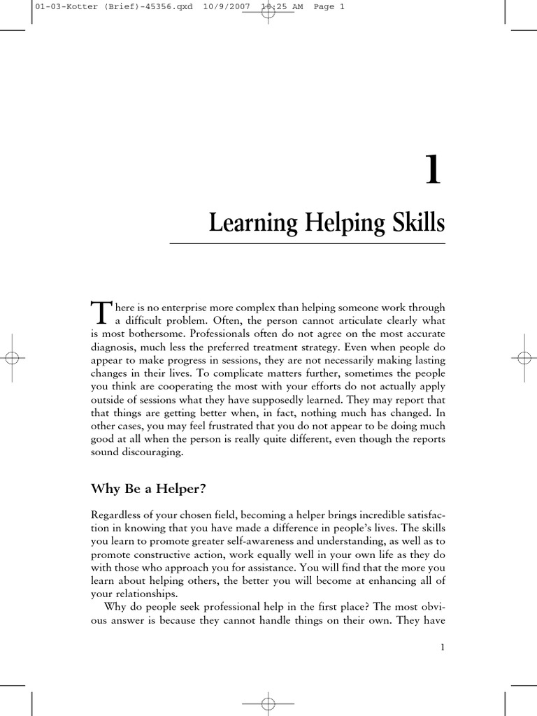Helping Skills | PDF