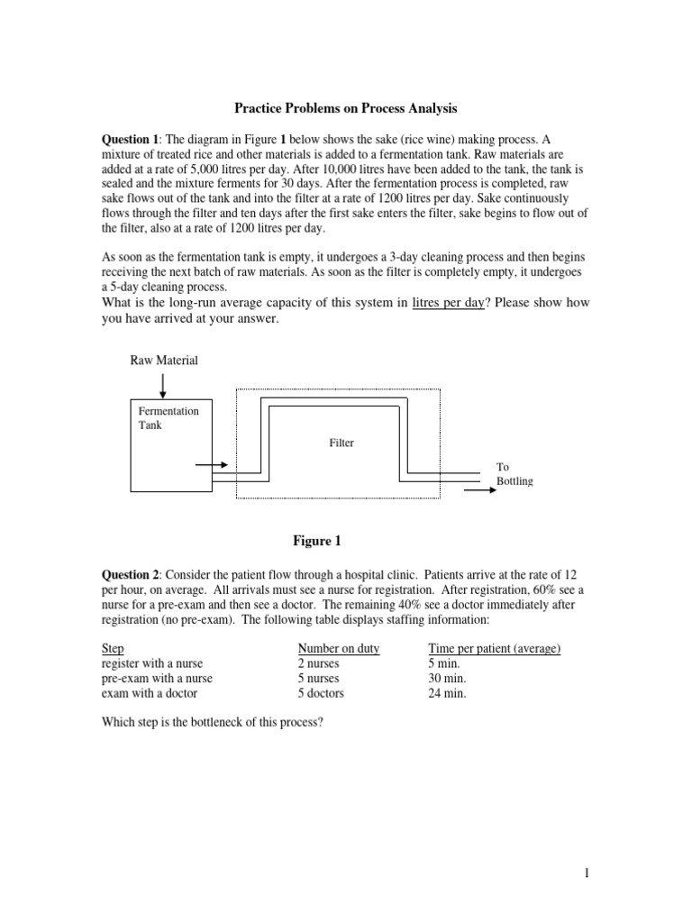 Practice Problems Process Analysis Problems 1 | PDF | Labour Economics | Nursing