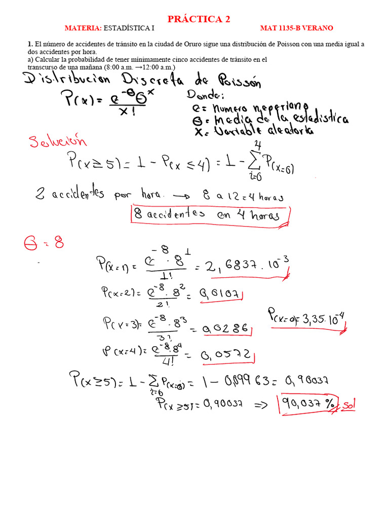 PRÁCTICA 2 Resuelta | PDF | Distribución de veneno | Enseñanza de matemática