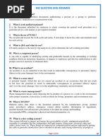 50 Basic Safety Q&A for Workplace Safety | PDF | Personal Protective ...