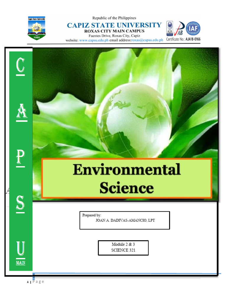 Module #2 & 3 in Science 321 | PDF | Air Pollution | Natural Disasters