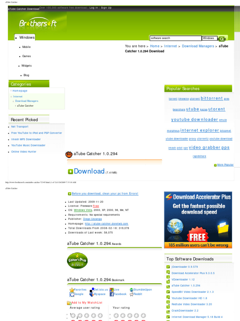 Atube Catcher | PDF | You Tube | Software