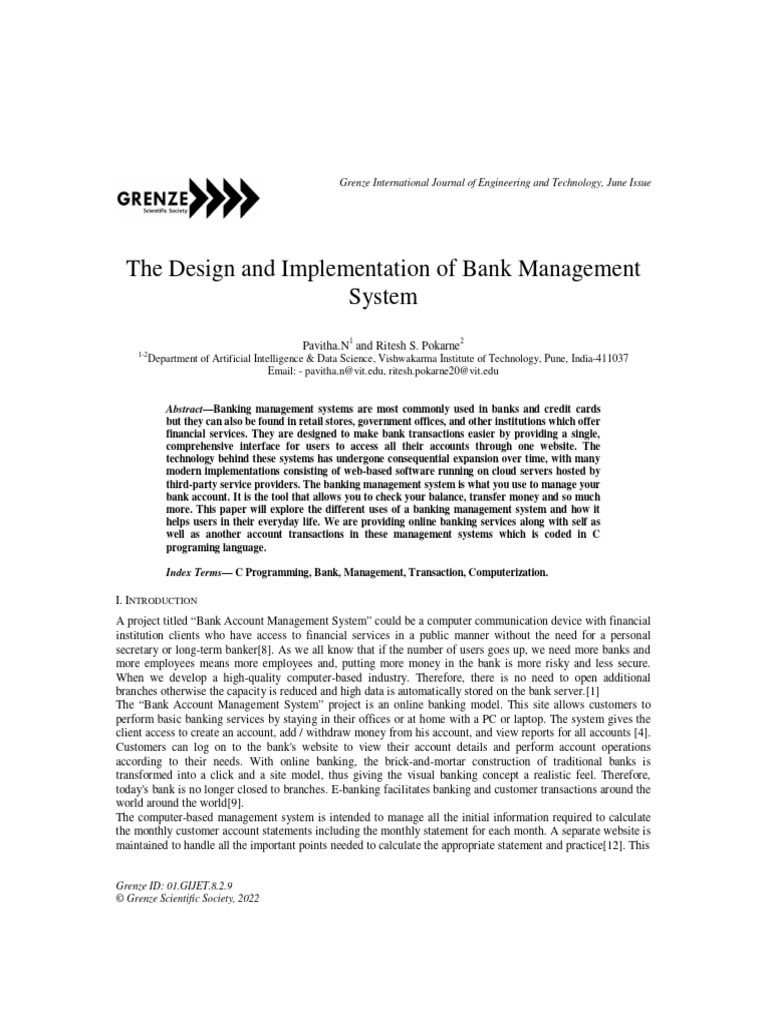 Bank Management System Design Overview | PDF | Banks | Online Banking