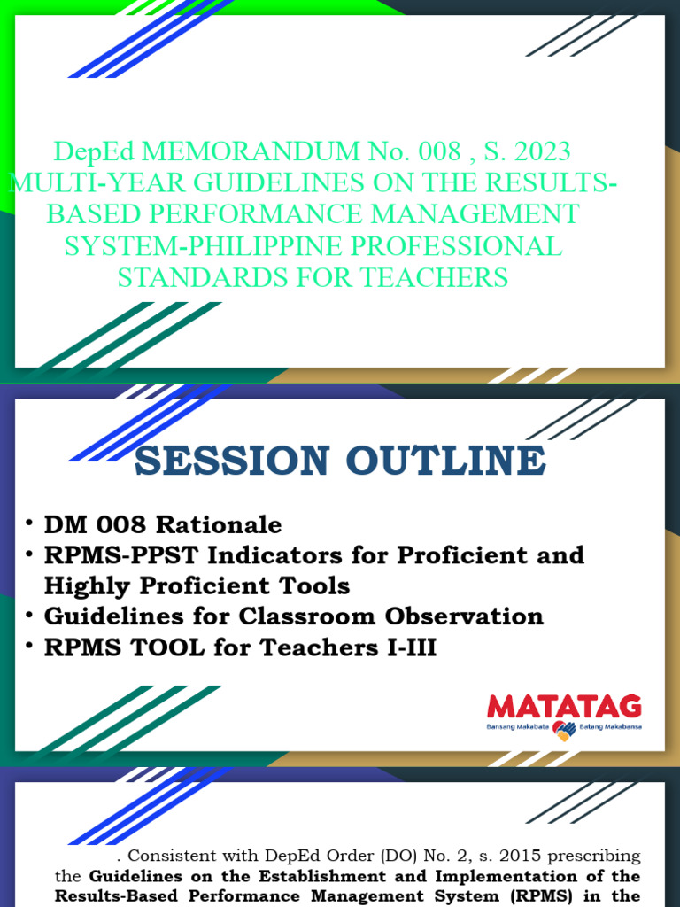 Deped Memorandum No. 008 , s. 2023 | PDF | Classroom | Cognitive Science