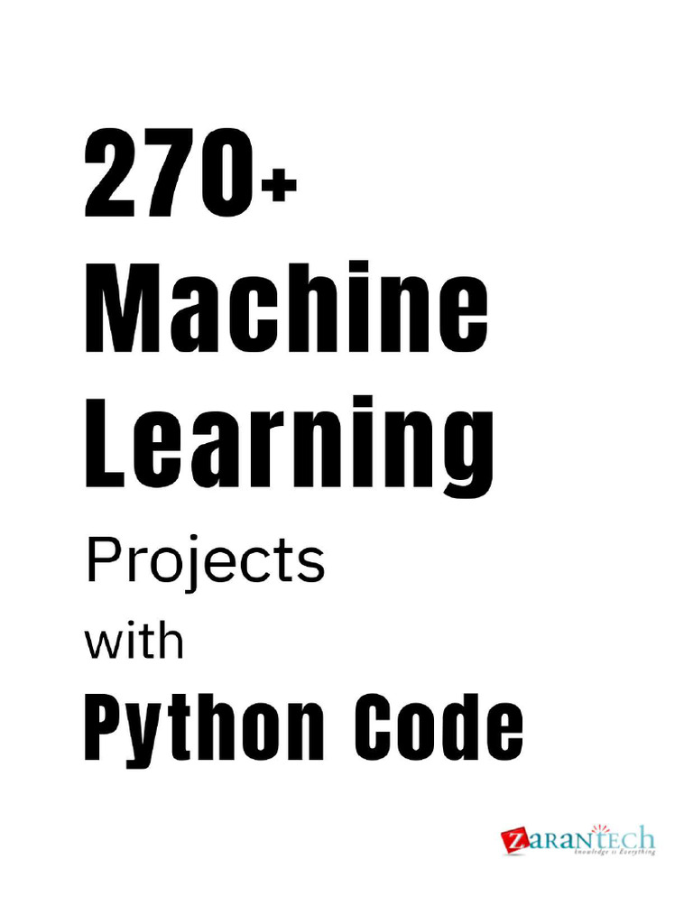 Machine Learning Projects Pdf