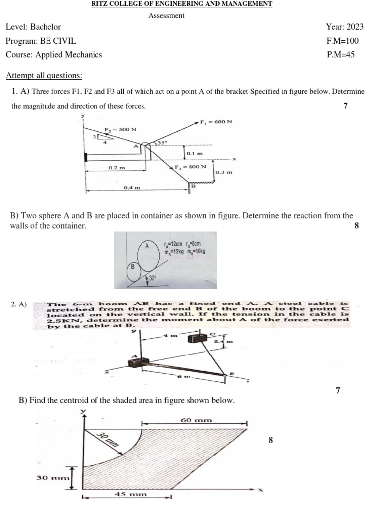Applied Mechanics | PDF | Force | Physical Quantities