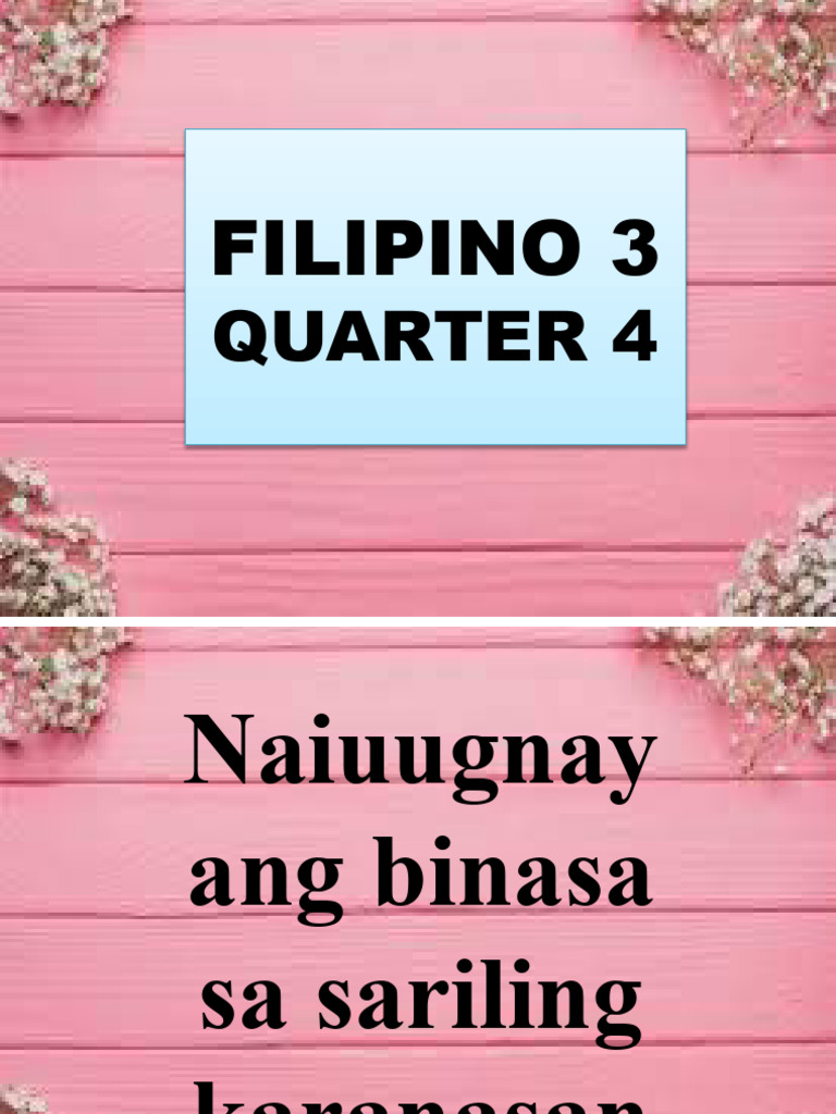 Cot Filipino 3 | PDF