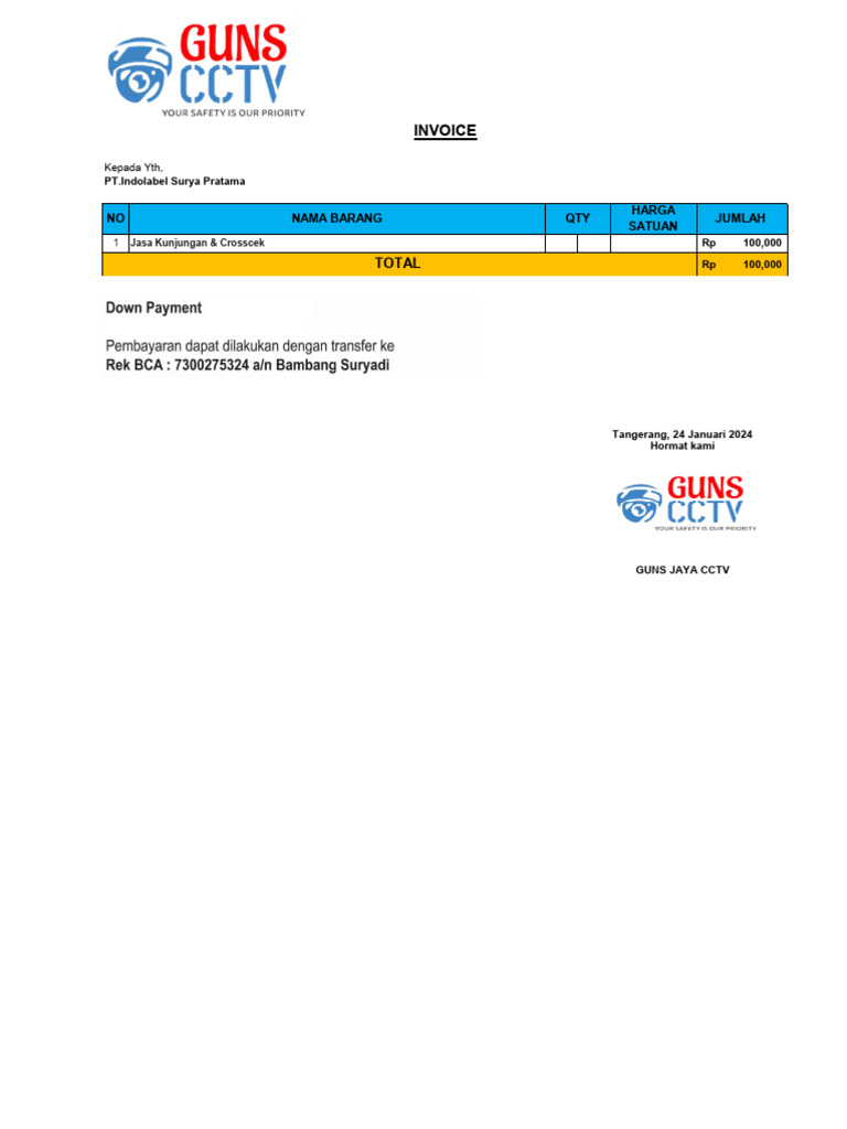 Invoice Kunjungan | PDF