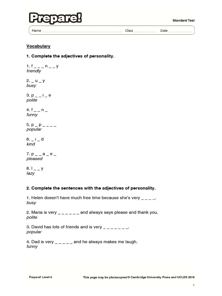 PRE UT U1S With Answers | Download Free PDF | Languages | Foreign Language Studies