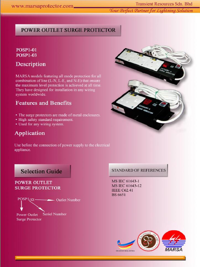 7.Power Outlet Surge Protector catalog | PDF