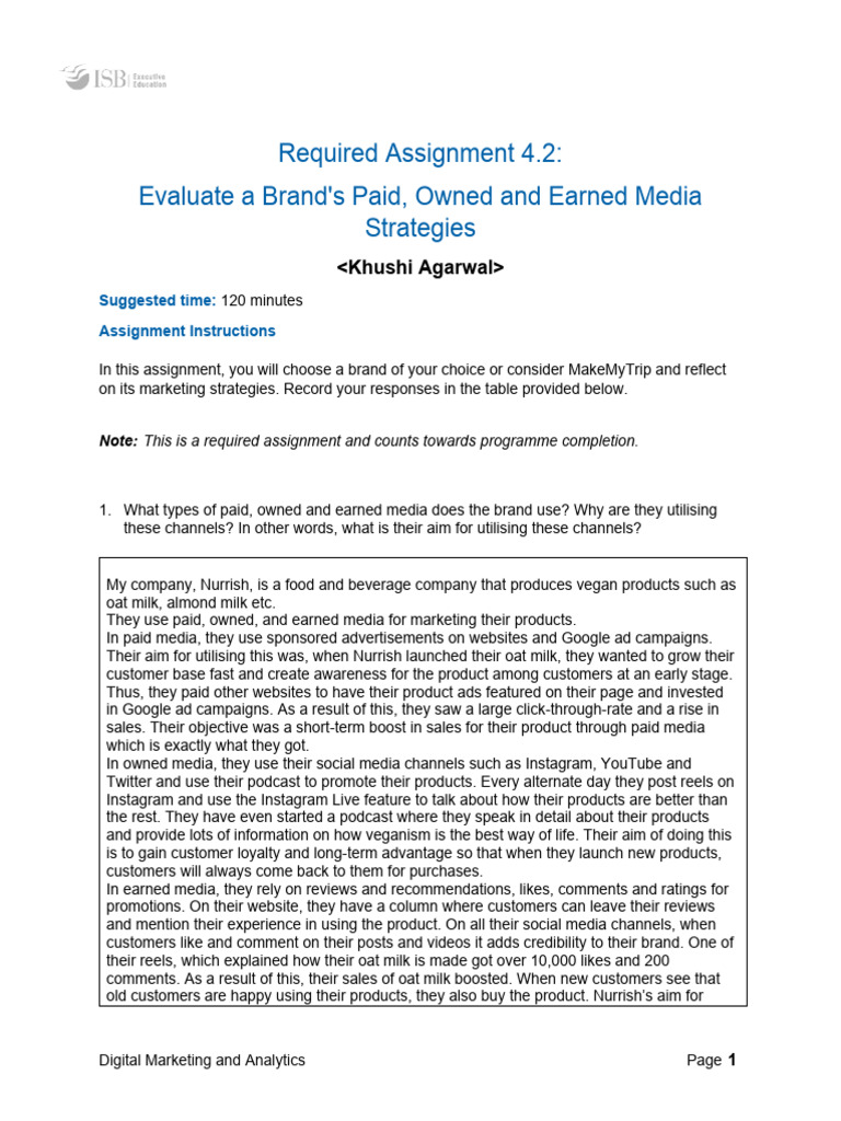 ISB - DMA - W4 - Required Assignment 4.2 - Template | PDF | Search Engine Optimization | Digital ...
