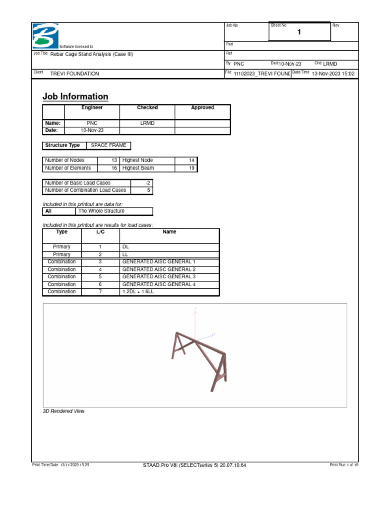 Rebar Cage Stand Analysis Report | PDF | Physical Sciences | Building ...