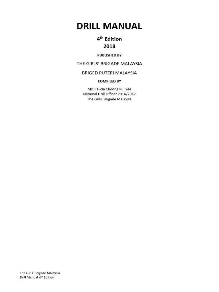 2018 Drill Manual | PDF | Disciplines | Humility