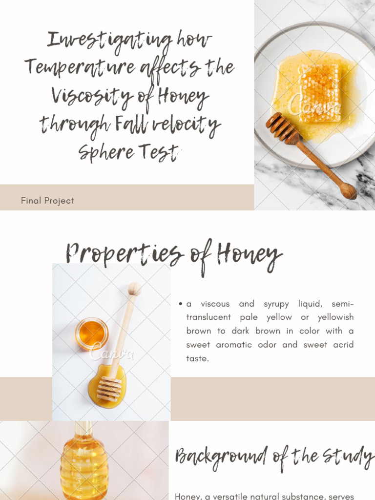 How Temperature Affects The Viscosity of Honey | PDF