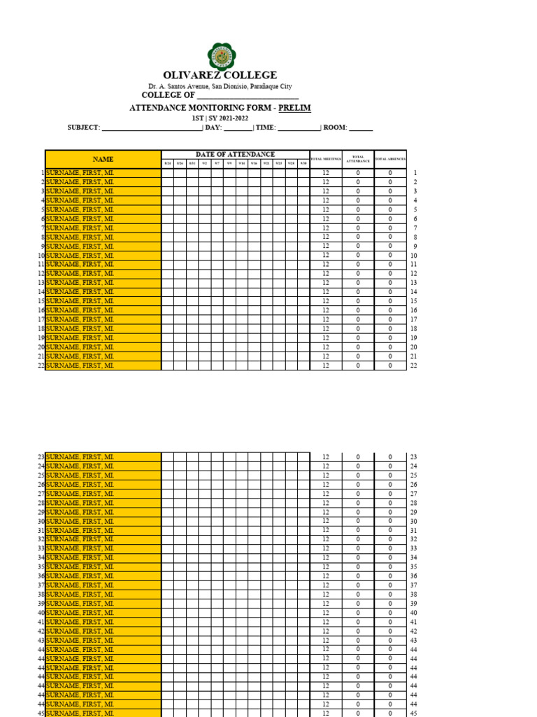 Class Record 2023 1 | PDF