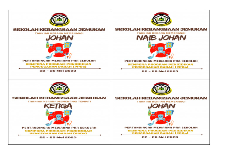 Pra Sekolah (Contoh Tagging Hadiah) | PDF