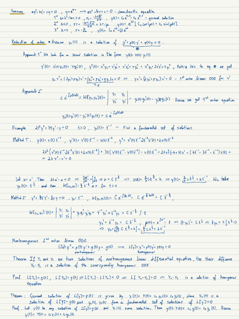 Ode 14 | PDF | Ordinary Differential Equation | Mathematics