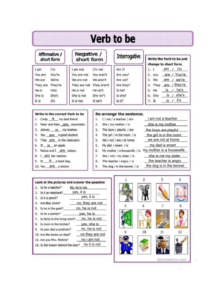 Verb To Be 3 | PDF