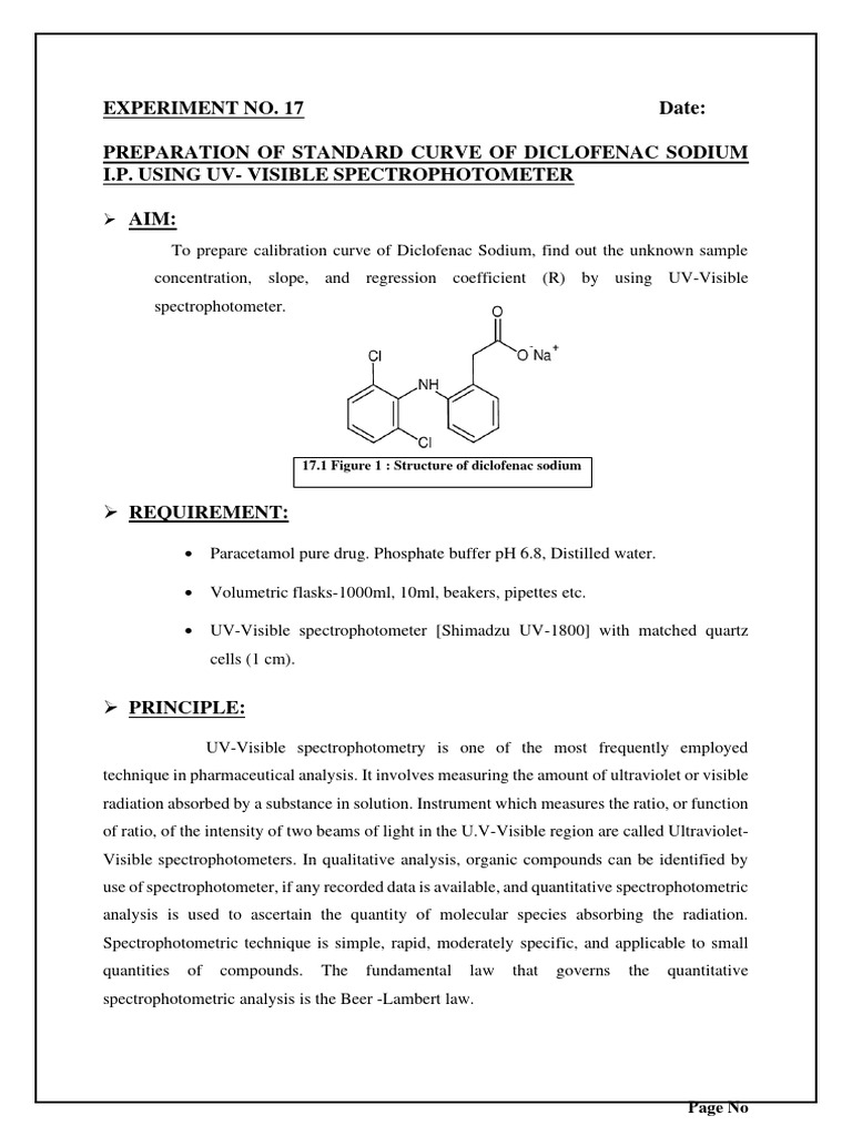 Practical 17 | Download Free PDF | Spectrophotometry | Physical Sciences