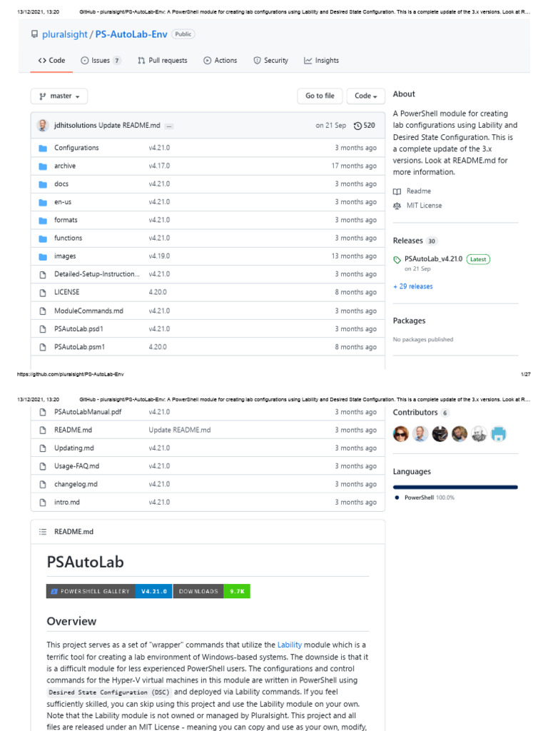 GitHub Pluralsight PS-AutoLab-Env | PDF | Hyper V | Microsoft Windows