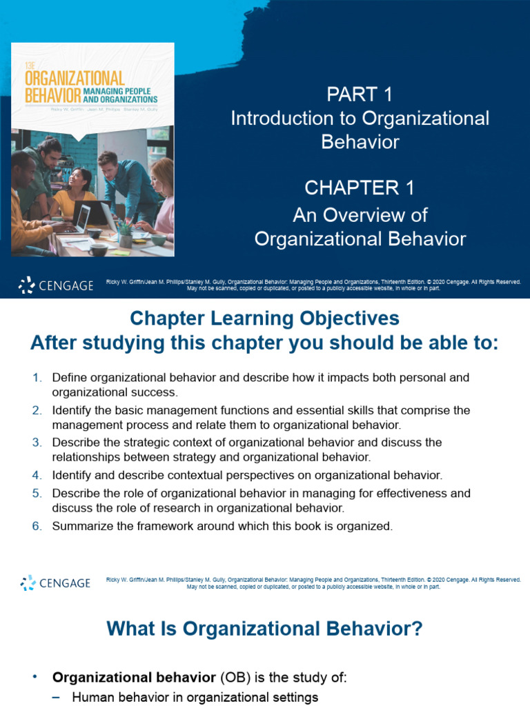 Griffin OB13e Ch01 PPT Final | PDF | Organizational Behavior | Human ...