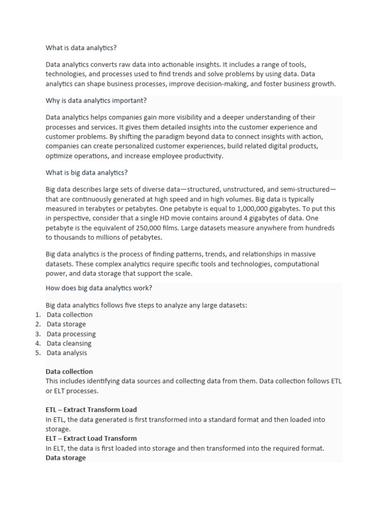 Data Analytics | PDF | Analytics | Data Analysis