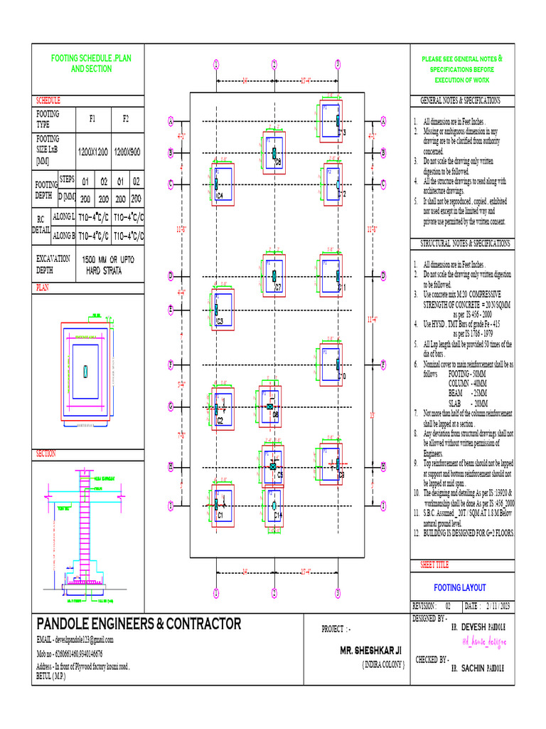 Footing Layout | PDF | Architectural Design | Architecture