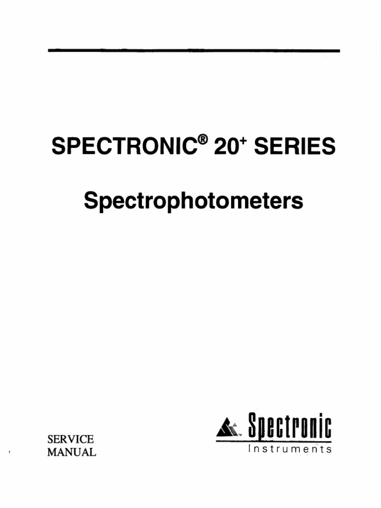 Spectronic 20 Service | PDF