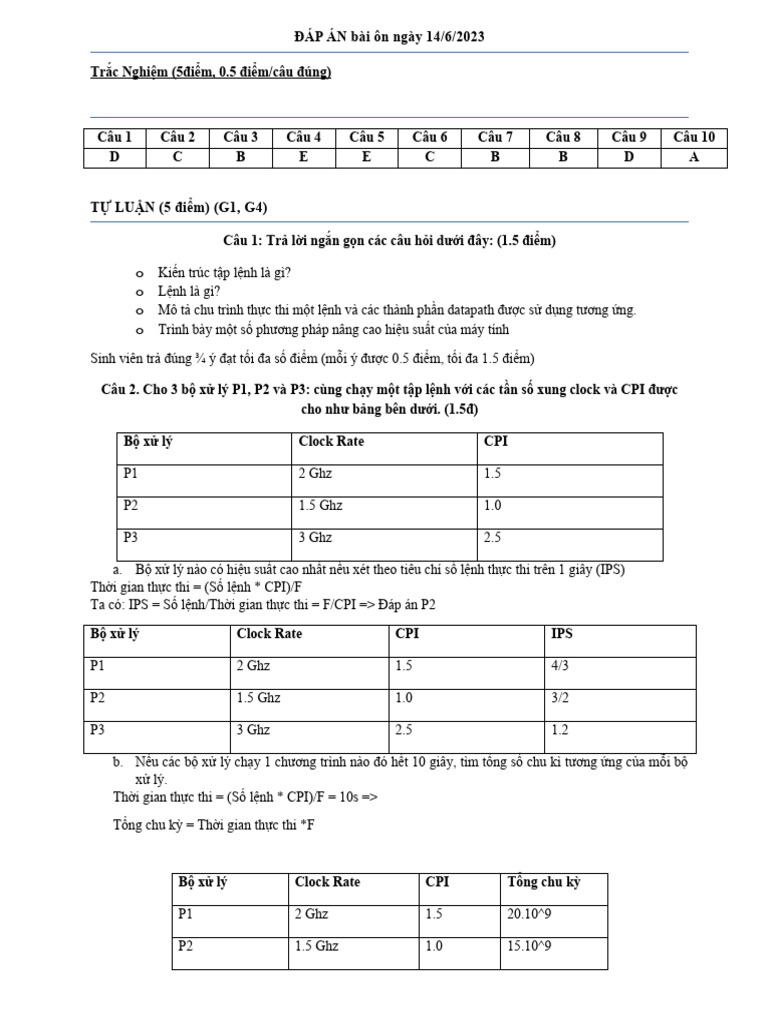 4.KTMT - Mau Dap An - Tham Khao | PDF