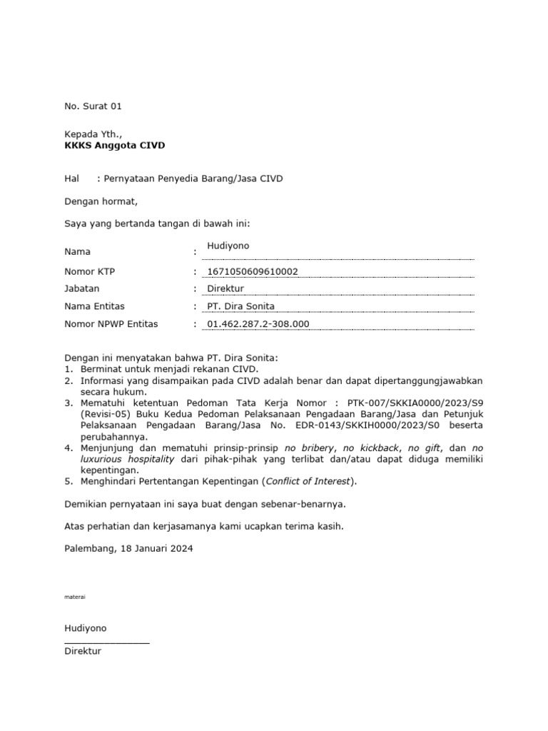 Pernyataan Kemitraan CIVD | PDF