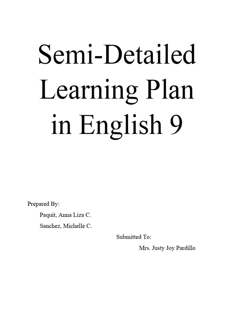 Profed Learning Plan | PDF | Verb | Syntactic Relationships Profed Learning Plan | PDF | Verb | Syntactic Relationships