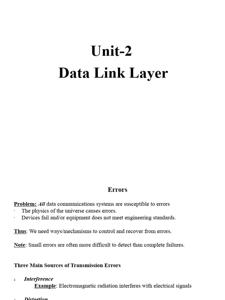 Unit 2 Data Link Layer Pdf Chess Theory Chess 7290
