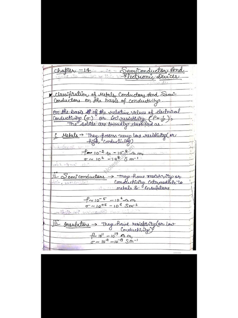 Semiconductor Phy Class 12 | PDF