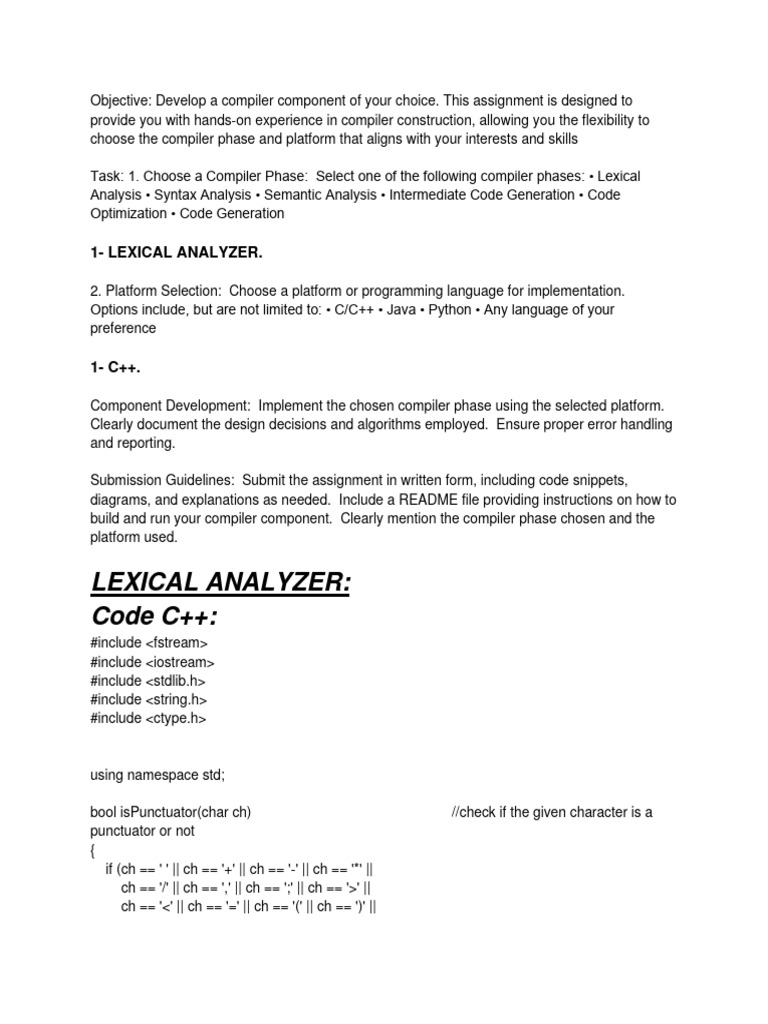 CC Assignment#3 Lexical AnalyzerC++ M.shayan 1755-2020 Muhammad Hassan | PDF | Compiler | C++