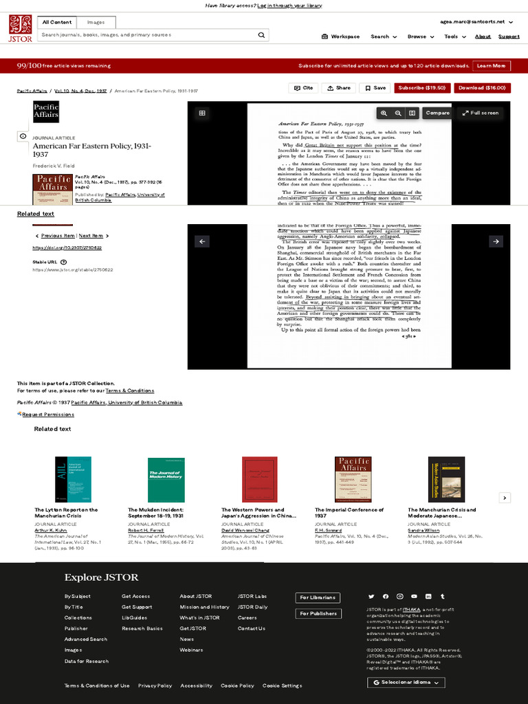 American Far Eastern Policy, 1931-1937 On JSTOR | PDF