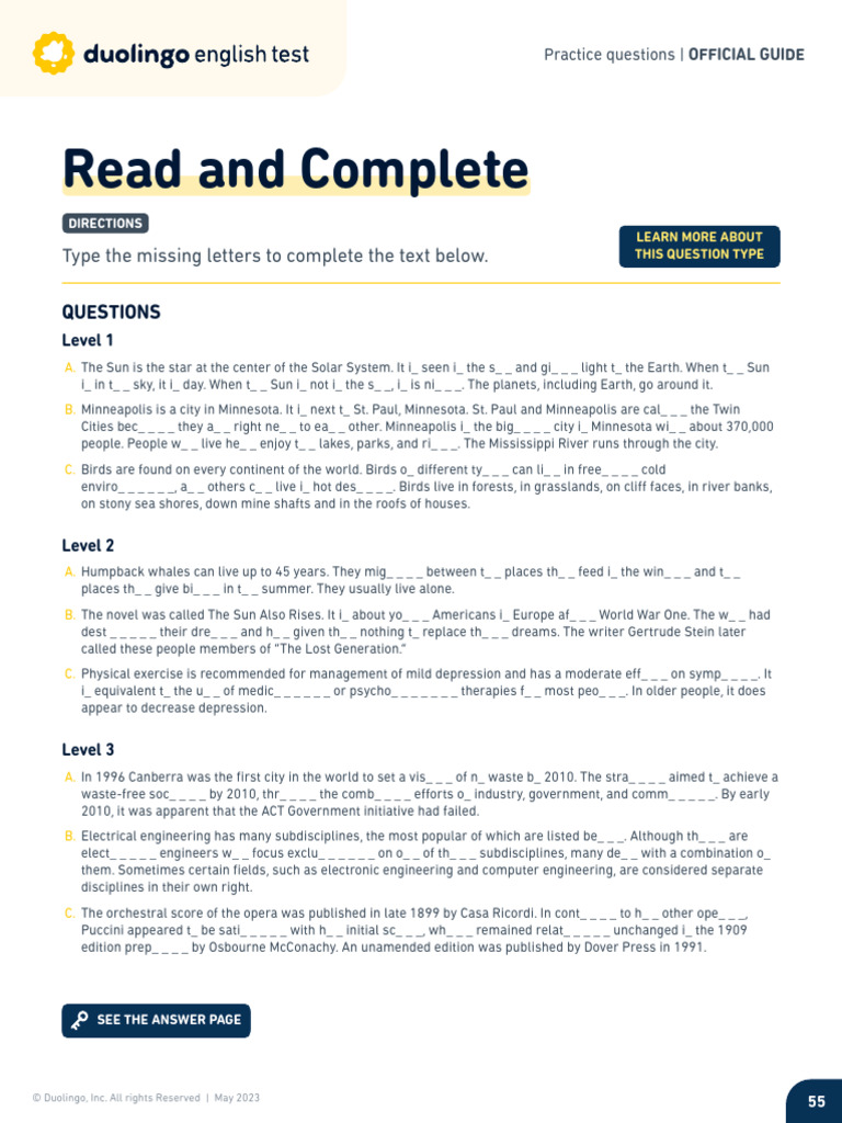 Duolingo English Test Guide | PDF