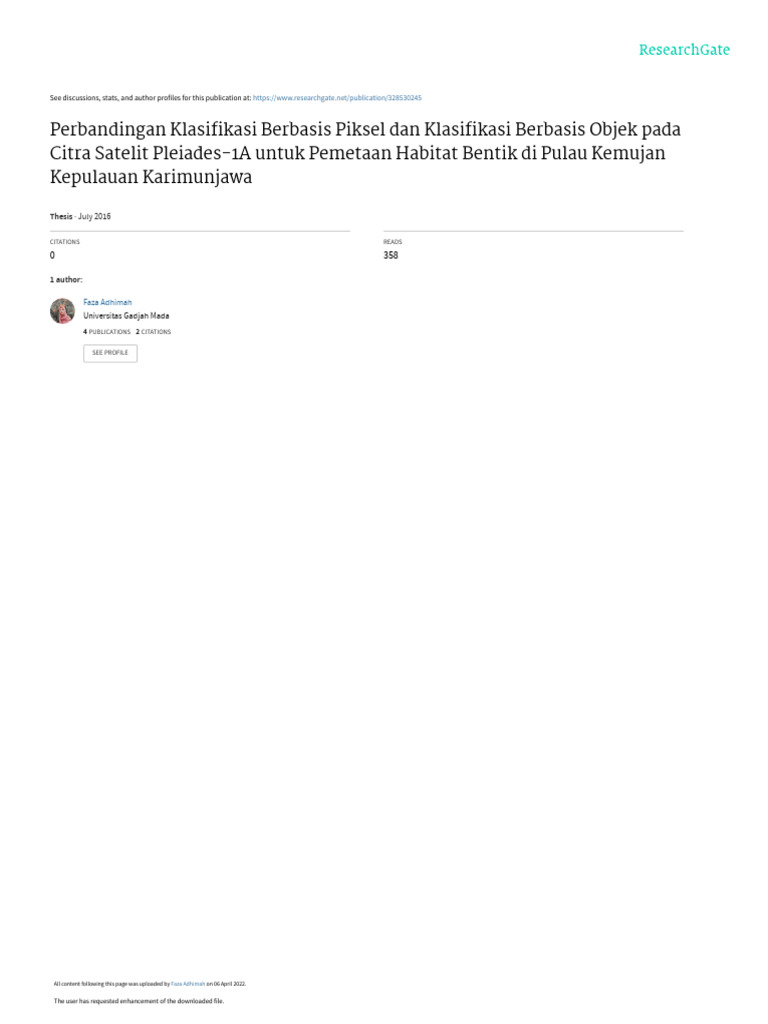 Perbandingan Klasifikasi Multispektraldan Klasifikasi OBIAuntuk ...