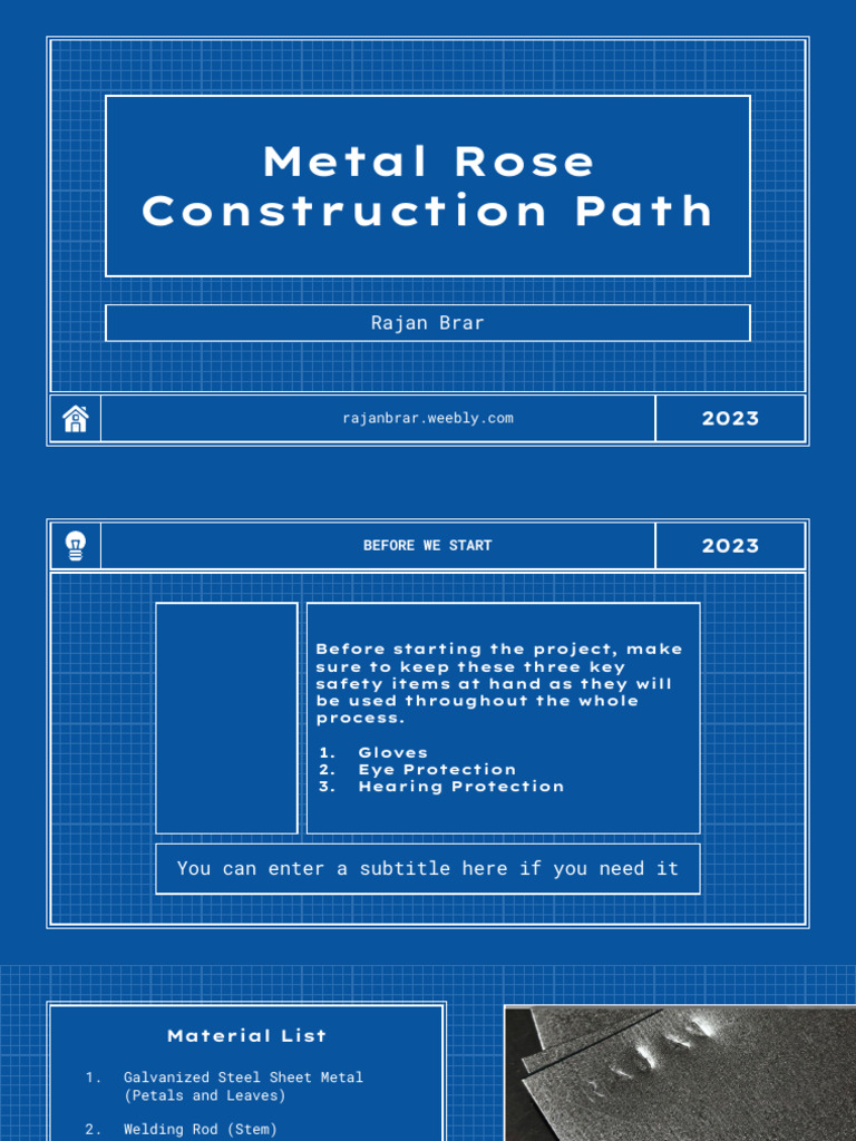 Rajan Brar - Construction Path - Metal Rose | PDF | Sheet Metal | Drill